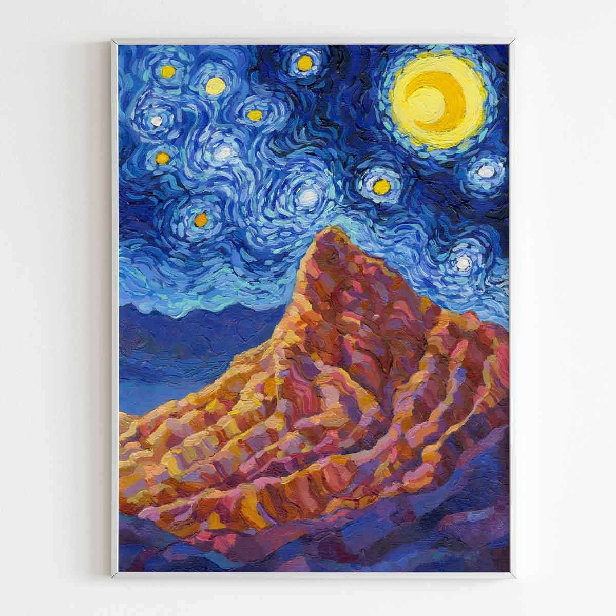 Death Valley National Park Park Starry Night Poster - Premium Textured ...