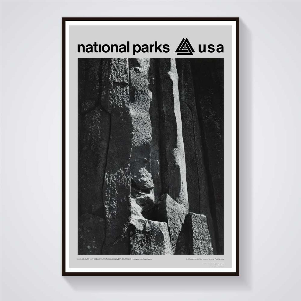 Devils Postpile National Monument Poster - Ansel Adams – National Parks ...